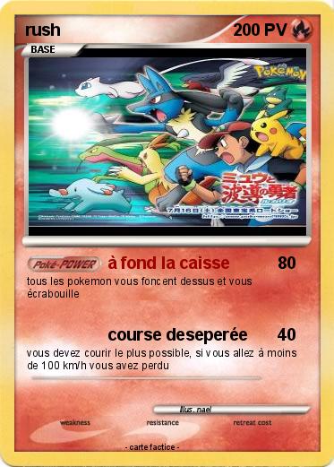 Pokémon rush 13 13 - à fond la caisse - Ma carte Pokémon