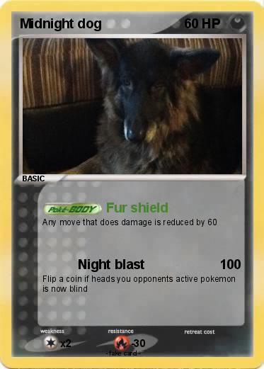 Pokémon Midnight dog - Fur shield - My Pokemon Card