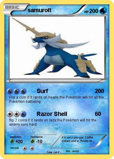 Pokémon samurott 762 762 - Surf - My Pokemon Card