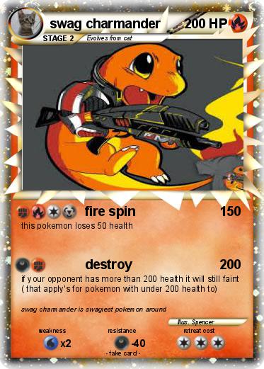 Pokémon swag charmander 2 2 - fire spin - My Pokemon Card