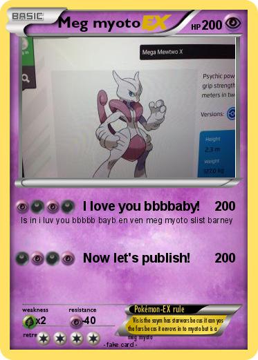 Pokémon Meg myoto - I love you bbbbaby! - My Pokemon Card