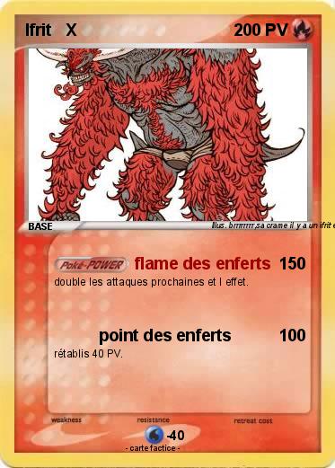 Pokémon Ifrit X - flame des enferts - Ma carte Pokémon
