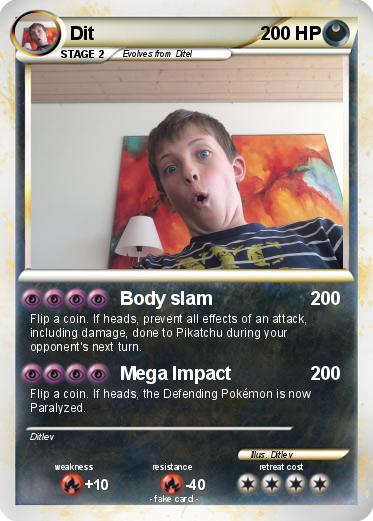Pokémon Dit 5 5 - Body slam - My Pokemon Card