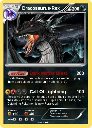Pokémon Dracosaurus Rex 1 1 - Dark Matter Blast - My Pokemon Card