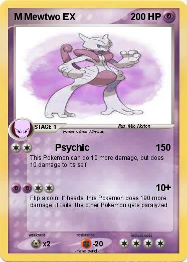 Pokémon M Mewtwo EX 133 133 - Psychic - My Pokemon Card