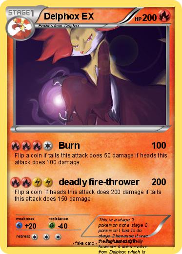 Pokémon Delphox EX 8 8 - Burn - My Pokemon Card