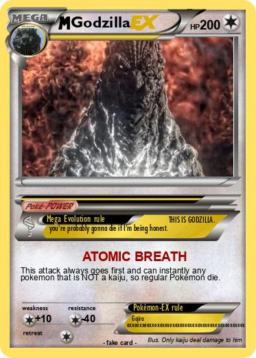 Pokémon Godzilla 4344 4344 - ATOMIC BREATH - My Pokemon Card