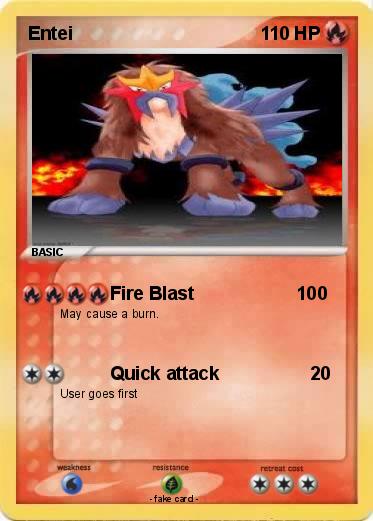 Pokémon Entei 994 994 - Fire Blast 100 - My Pokemon Card