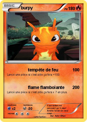 Pokémon burpy 101 101 - tempète de feu - Ma carte Pokémon