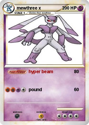Pokémon mewthree x 24 24 - hyper beam - My Pokemon Card