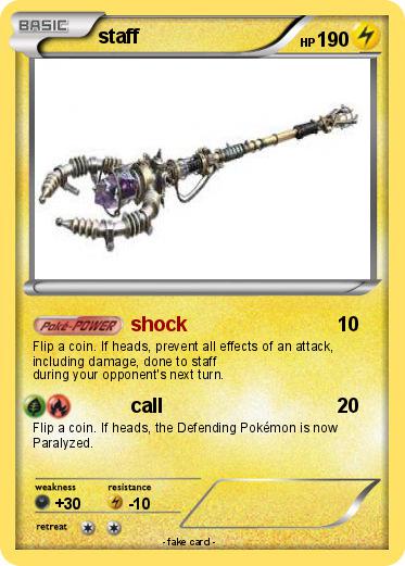 Pokémon staff 16 16 - shock - My Pokemon Card