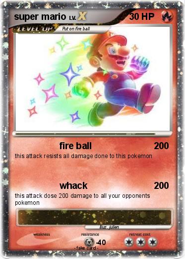Pokémon super mario 831 831 - fire ball - My Pokemon Card
