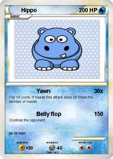 Pokémon Hippo 68 68 - Yawn - My Pokemon Card