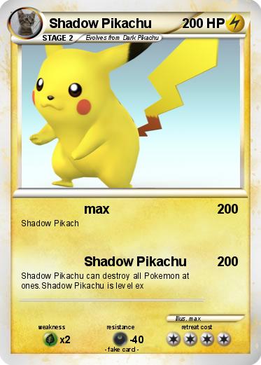 Pokémon Shadow Pikachu 546 546 - max - My Pokemon Card