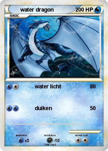 Pokémon water dragon 59 59 - water licht - My Pokemon Card