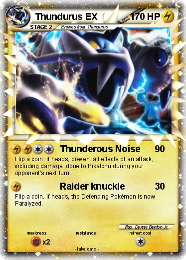 Pokémon Thundurus EX 31 31 - Thunderous Noise - My Pokemon Card