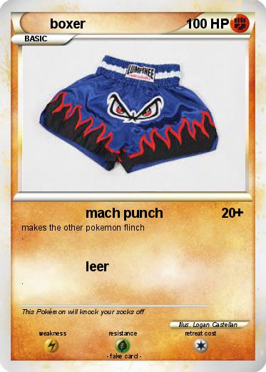 Pokémon boxer 111 111 - mach punch - My Pokemon Card