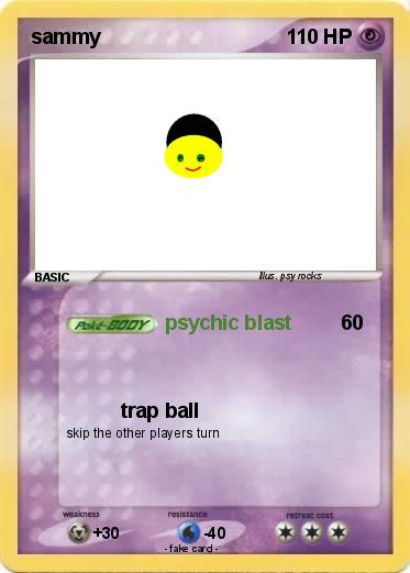 Pokémon sammy 22 22 - psychic blast - My Pokemon Card