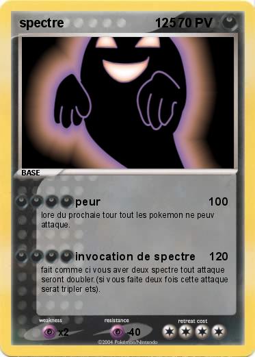 Pokémon spectre 125 125 - peur 100 - Ma carte Pokémon