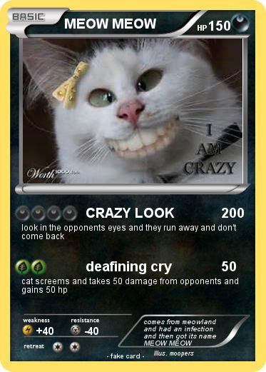 Pokémon MEOW MEOW 25 25 - CRAZY LOOK - My Pokemon Card