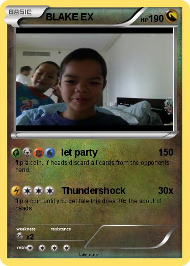 Pokémon BLAKE EX 4 4 - let party - My Pokemon Card