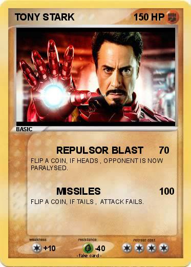Pokémon TONY STARK 81 81 - REPULSOR BLAST - My Pokemon Card
