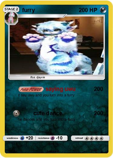 Pokémon furry 240 240 - saying uwu - My Pokemon Card
