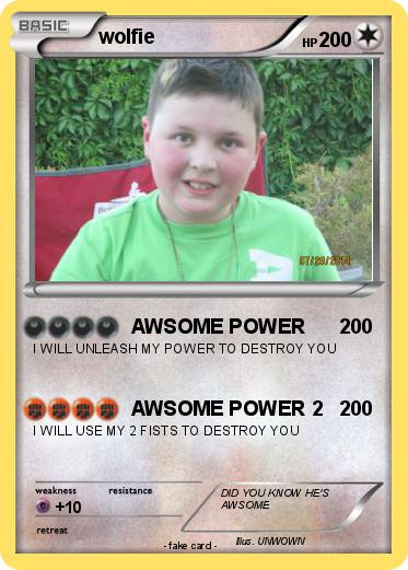 Pokémon wolfie 53 53 - AWSOME POWER - My Pokemon Card