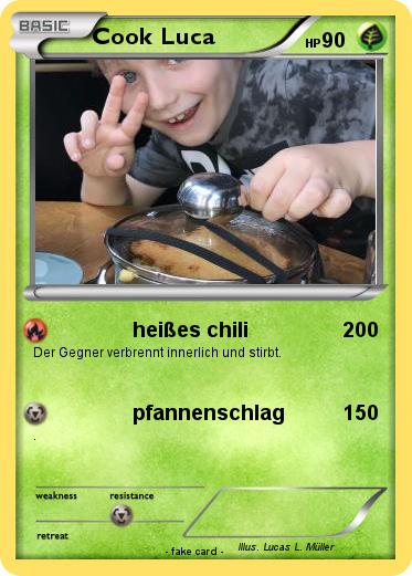 Pokémon Cook Luca - heißes chili - My Pokemon Card