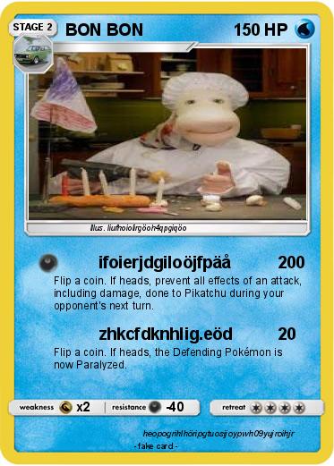 Pokémon BON BON 54 54 - ifoierjdgiloöjfpäå - My Pokemon Card