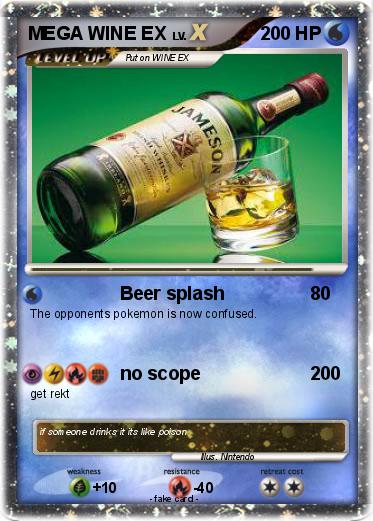 Pokémon MEGA WINE EX - Beer splash - My Pokemon Card