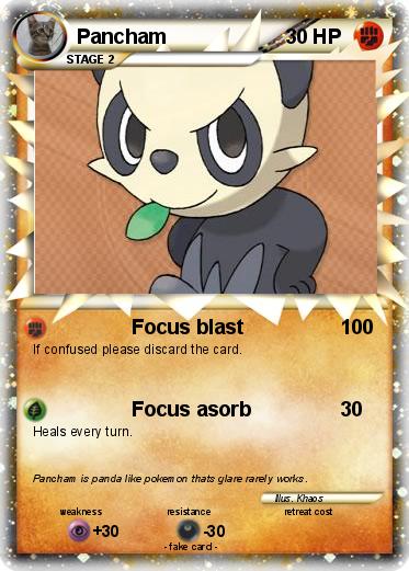 Pokémon Pancham 2 2 - Focus blast - My Pokemon Card