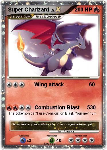 Pokémon Super Charizard 24 24 - Wing attack - My Pokemon Card