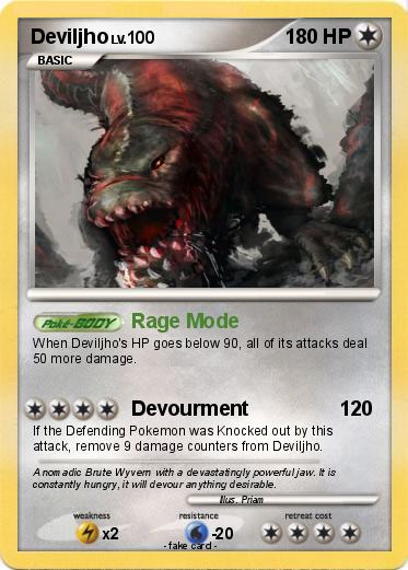 Pokémon Deviljho 39 39 - Rage Mode - My Pokemon Card