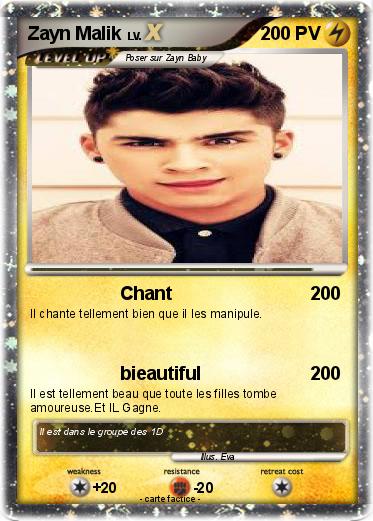 Pokémon Zayn Malik 62 62 - Chant - Ma carte Pokémon