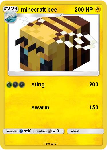 Pokémon minecraft bee - sting - My Pokemon Card