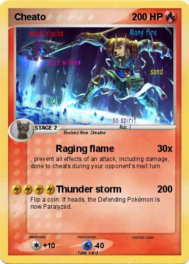Pokémon Cheato - Raging flame - My Pokemon Card
