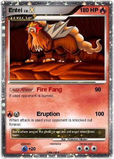 Pokémon Entei 1510 1510 - Fire Fang - My Pokemon Card