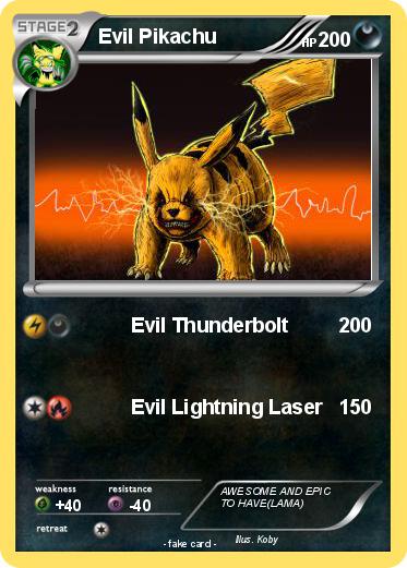 Pokémon Evil Pikachu 272 272 - Evil Thunderbolt - My Pokemon Card