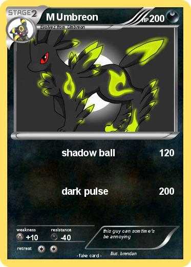 Pokémon M Umbreon - shadow ball - My Pokemon Card