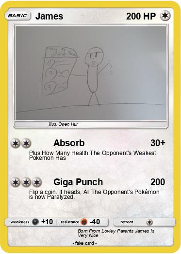 Pokémon James 2289 2289 - Absorb - My Pokemon Card