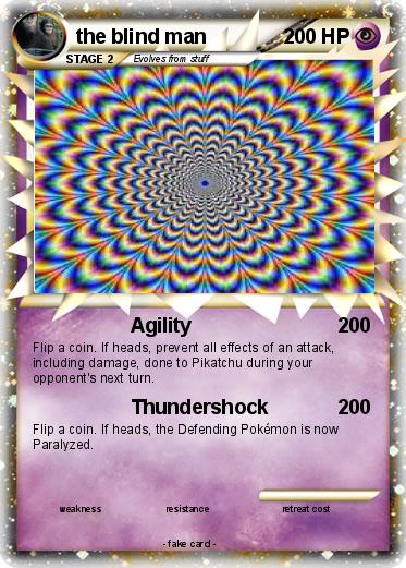 Pokémon the blind man - Agility - My Pokemon Card