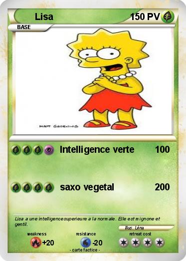 Pokémon Lisa 327 327 - Intelligence verte - Ma carte Pokémon