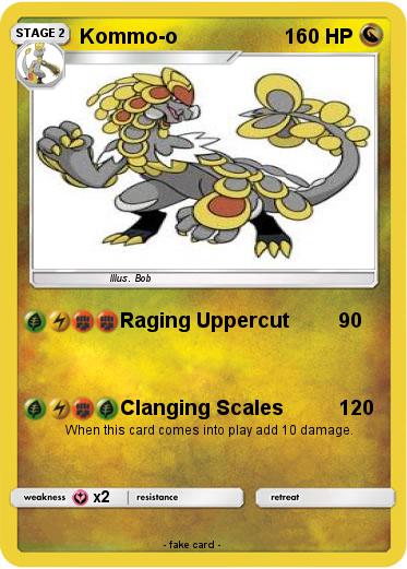 Pokémon Kommo o 32 32 - Raging Uppercut - My Pokemon Card