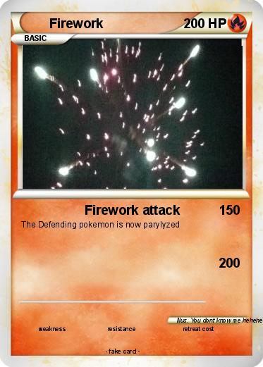 Pokémon Firework 26 26 - Firework attack - My Pokemon Card