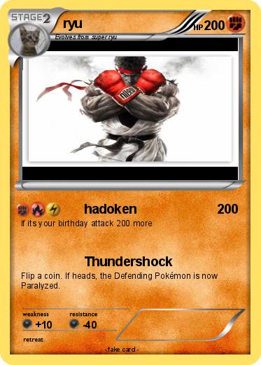 Pokémon ryu 313 313 - hadoken - My Pokemon Card