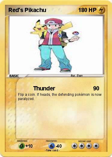 Pokémon Red s Pikachu 61 61 - Thunder - My Pokemon Card