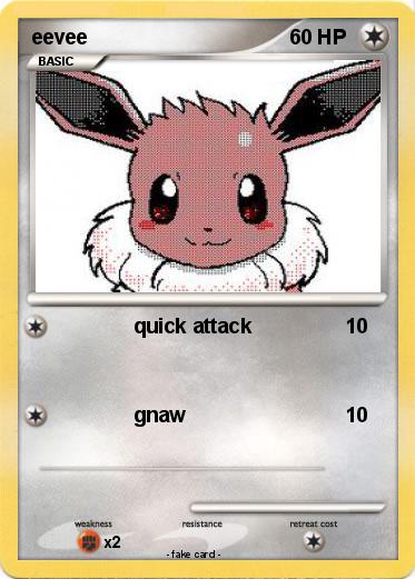 Pokémon eevee 1417 1417 - quick attack - My Pokemon Card