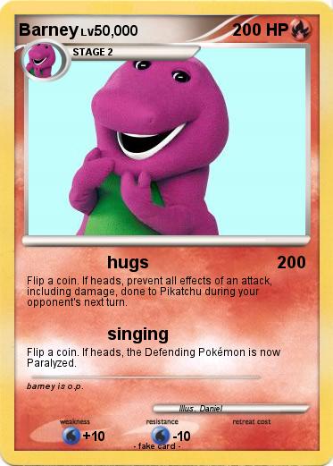 Pokémon Barney 831 831 - hugs - My Pokemon Card