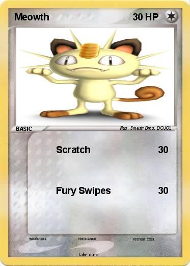 Pokémon Meowth 144 144 - Scratch - My Pokemon Card